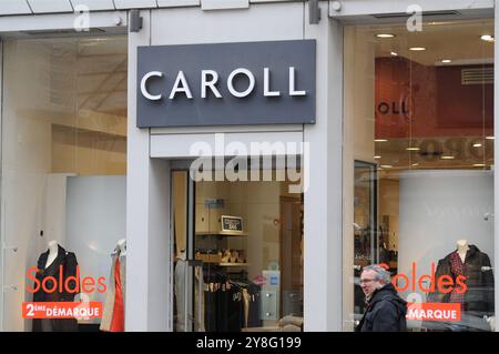 Caroll sign, a chain of Vivarte group, Lyon, France Stock Photo - Alamy
