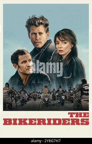 TOM HARDY and AUSTIN BUTLER in THE BIKERIDERS (2023), directed by JEFF NICHOLS. Credit: 20th ...