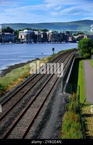 Railway lines in Derry Northern Ireland Stock Photo - Alamy