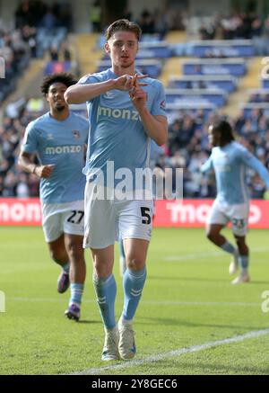 Coventry City's Jack Rudoni celebrates scoring their side's first goal ...