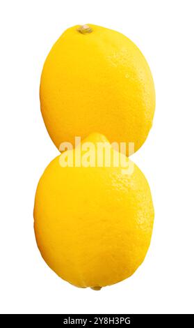 yellow lemons slice pile isolated on white Stock Photo - Alamy