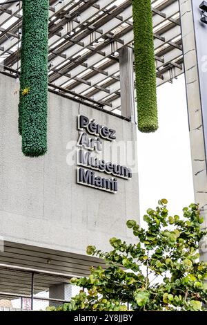 Perez Art Museum Miami (PAMM), contemporary art museum, viewed from ...