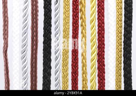 Twisted multi-colored braided rope Stock Photo - Alamy