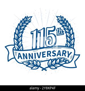 115 years anniversary celebration logotype. 115th anniversary logo ...