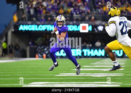 Washington quarterback Demond Williams Jr. (2) carries the ball near ...