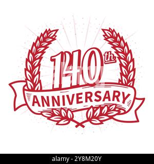 140 years anniversary celebration logotype. 140th anniversary logo ...