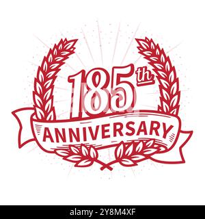 185 years anniversary celebration logotype. 185th anniversary logo ...