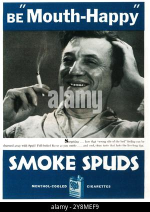 Vintage 1930's menthol cigarette advertising poster 'Got a Cold? Smoke ...