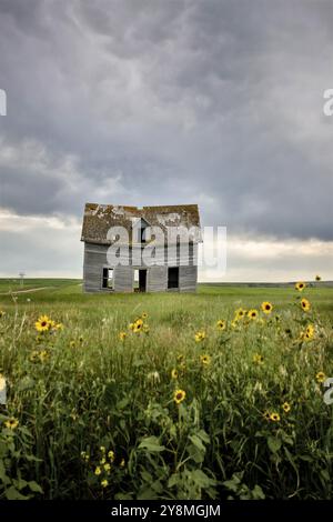 Prairie Storm Clouds Canada Saskatchewan Summer Warnings Stock Photo ...
