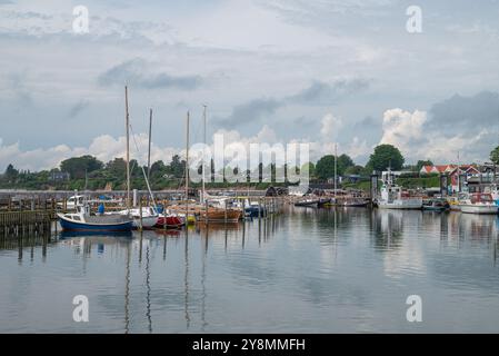 Beautiful port of town of Rodvig in Denmark Stock Photo - Alamy