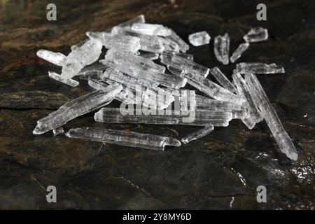 A macro photo of menthol crystals Stock Photo - Alamy