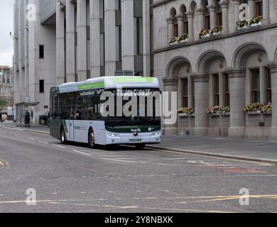 First bus Electric bus in Aberdeen Stock Photo - Alamy