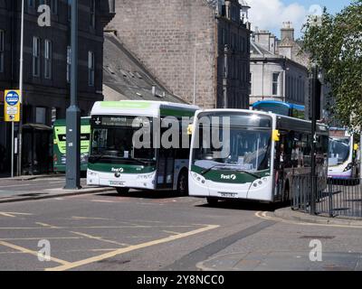 Electric Bus in Aberdeen Scotland Stock Photo - Alamy