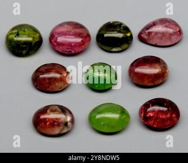 A Beautiful Display of Various Natural Tourmaline Gemstones in ...