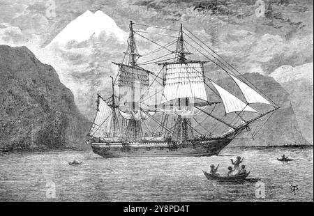 Hms beagle in the straits of magellan Stock Photo - Alamy