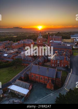 Sunset over St. Ita's and Portrane Round Tower Stock Photo - Alamy