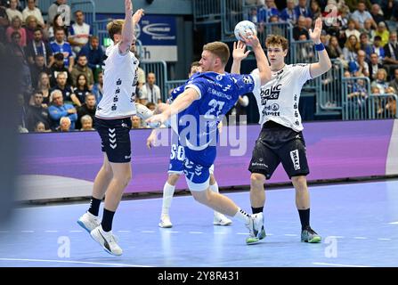 Simon Pytlick (SG Flensburg-Handewitt, #2) enttaeuscht, frustriert ...