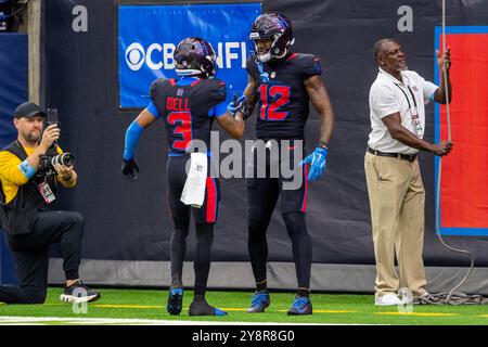 Houston Texans wide receiver Nico Collins speaks during a press ...