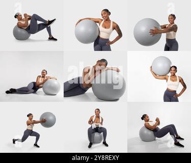 Leg exercises fitness workout demonstration vertical banner for social ...