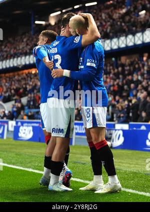 Rangers' Vaclav Cerny (right) celebrates scoring their side's first ...