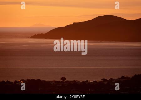 Kapiti Island sunset Stock Photo - Alamy