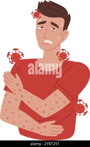 male character with monkeypox virus Stock Vector Image & Art - Alamy