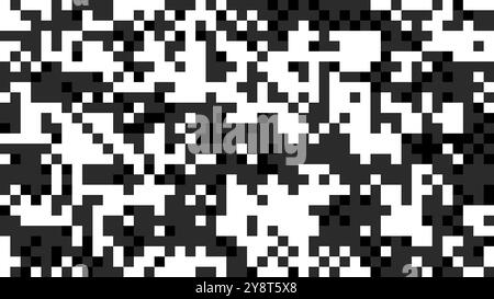 Abstract pixel retro 8bit black and white noise static overlay texture ...