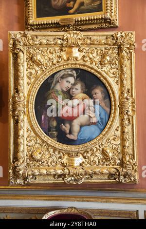 Florence, Italy, 27 June 2023: The Madonna of the Chair, named Madonna della Seggiola, by ...
