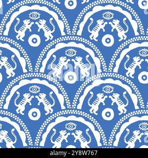 Tiger Arch Motif Pattern vector Stock Vector Image & Art - Alamy