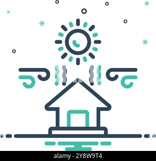 Icon for heatwaves, sun Stock Vector Image & Art - Alamy