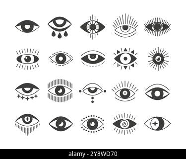 Magic amulet icon flat vector. Religion bead. Esoteric religion ...