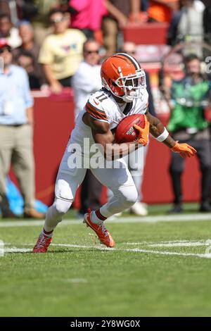 Cleveland Browns wide receiver James Proche II (11) gestures during an ...