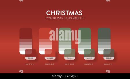 Christmas theme color palettes or color schemes are trends combinations ...