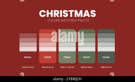 Christmas theme color palettes or color schemes are trends combinations ...