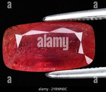 Stunning Raw Natural Ruby Gemstone Displaying Deep Red Hue and ...