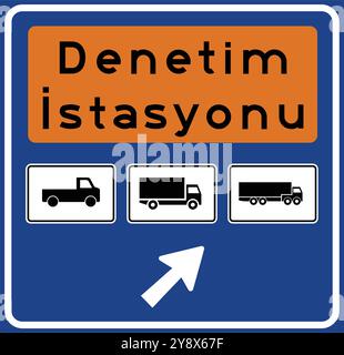 Highway inspection station, Information signs, Road signs in Turkey ...
