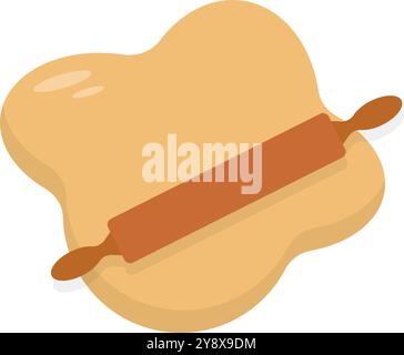 Bakery Pin-roll Icon. Editable Bold Outline With Color Fill Design ...