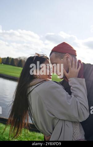 A loving couple shares an intimate moment, highlighting their deep ...