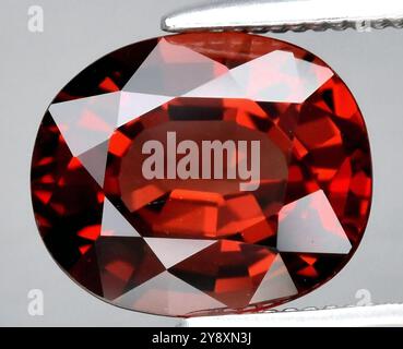 Radiant Deep Red Garnet Gemstone Captured with Precision and ...