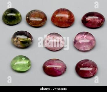 A Diverse Collection of Natural Tourmaline Gemstones Displayed in ...