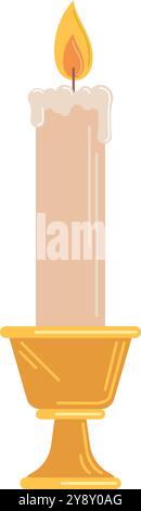 candle on a candlestick catholic religion Stock Vector Image & Art - Alamy