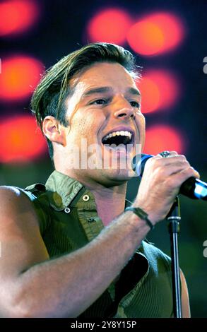Milan Italy 05/31/2003: Ricky Martin,Puerto Rican singer,during the ...