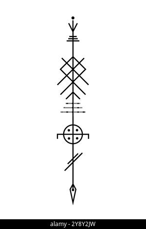 Odin spear, symbol of the sacred Celtic arrow. Gungnir Norse God Odin ...