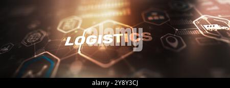 Smart logistics Innovation concept. Global logistics partnership ...