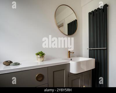 Luxury modern washroom cloakroom detail with basin and contemporary ...