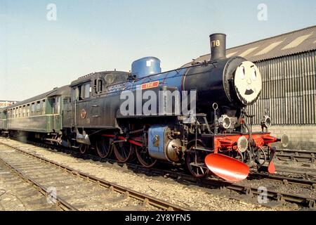 1178 steam locomotive with a passenger train on the Nene Valley Railway ...