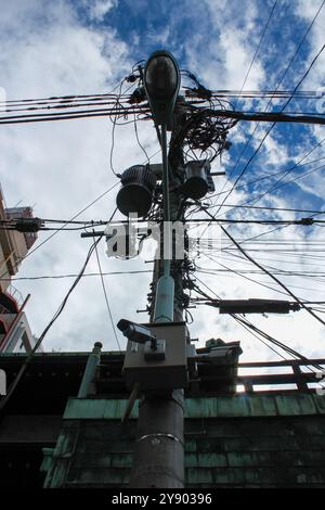 Tokyo (Japan) - Japanese Electric Pole in Tokyo Stock Photo - Alamy