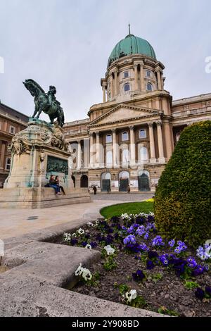 First courtyard inside Buda Castle complex in Budapest, Hungary Stock ...