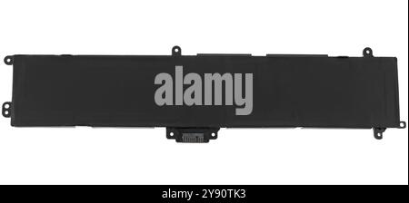 Laptop battery top view, on white background in insulation Stock Photo ...