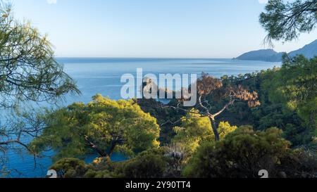 The stunning Turkish Mediterranean coastline as seen from the Lycian ...